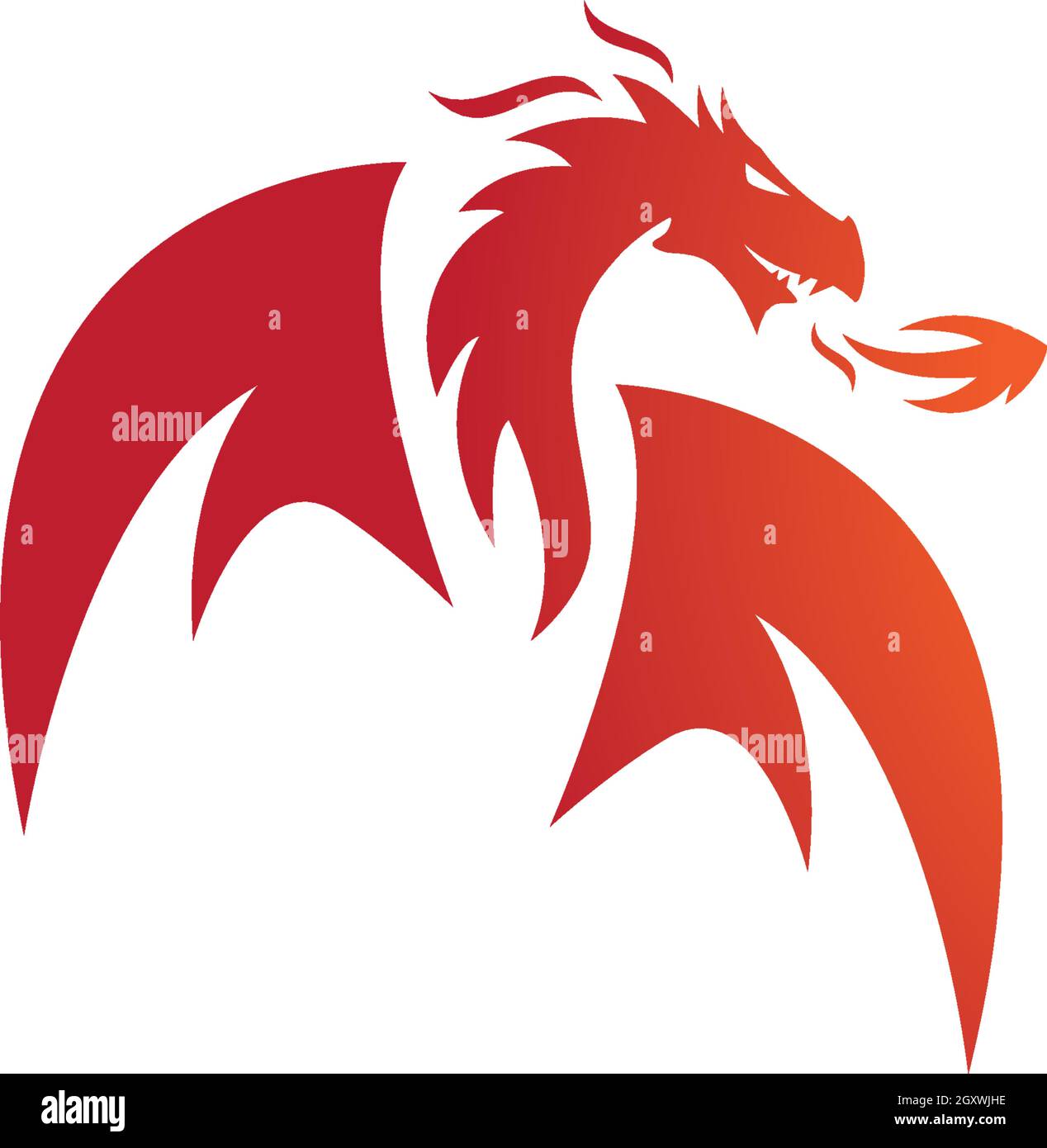 Dragon logo template vector illustration Stock Vector Image & Art - Alamy