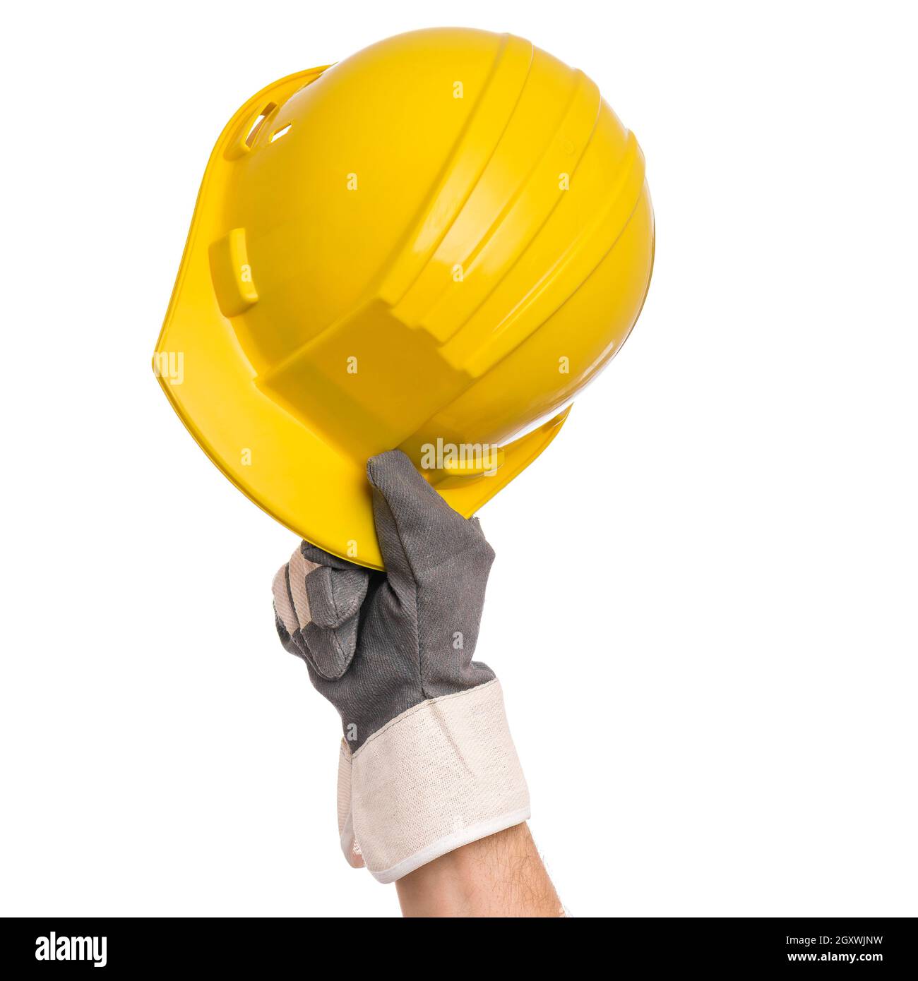 Hand on helmet hi-res stock photography and images - Alamy