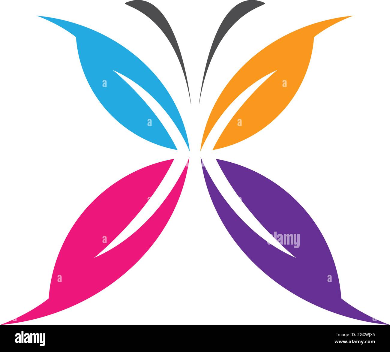 Butterfly Logo Template Vector icon design Stock Vector Image & Art - Alamy