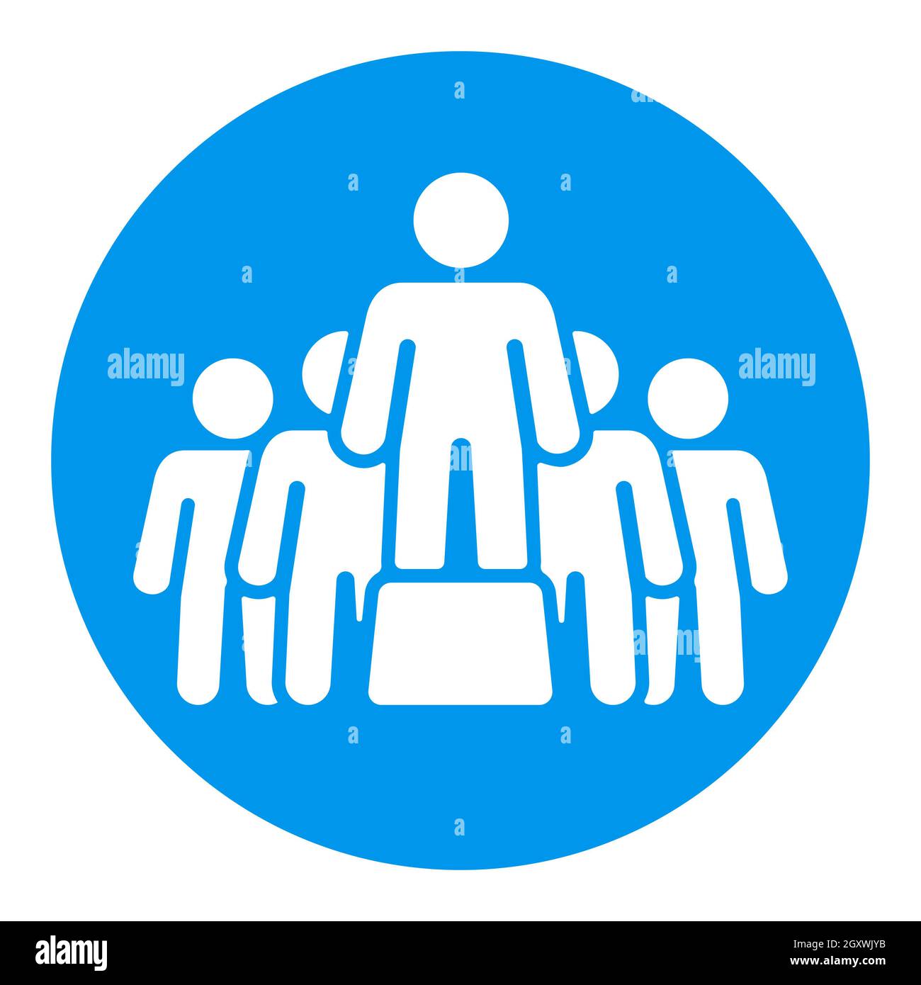 Person speaking in front of crowds vector white glyph icon ...