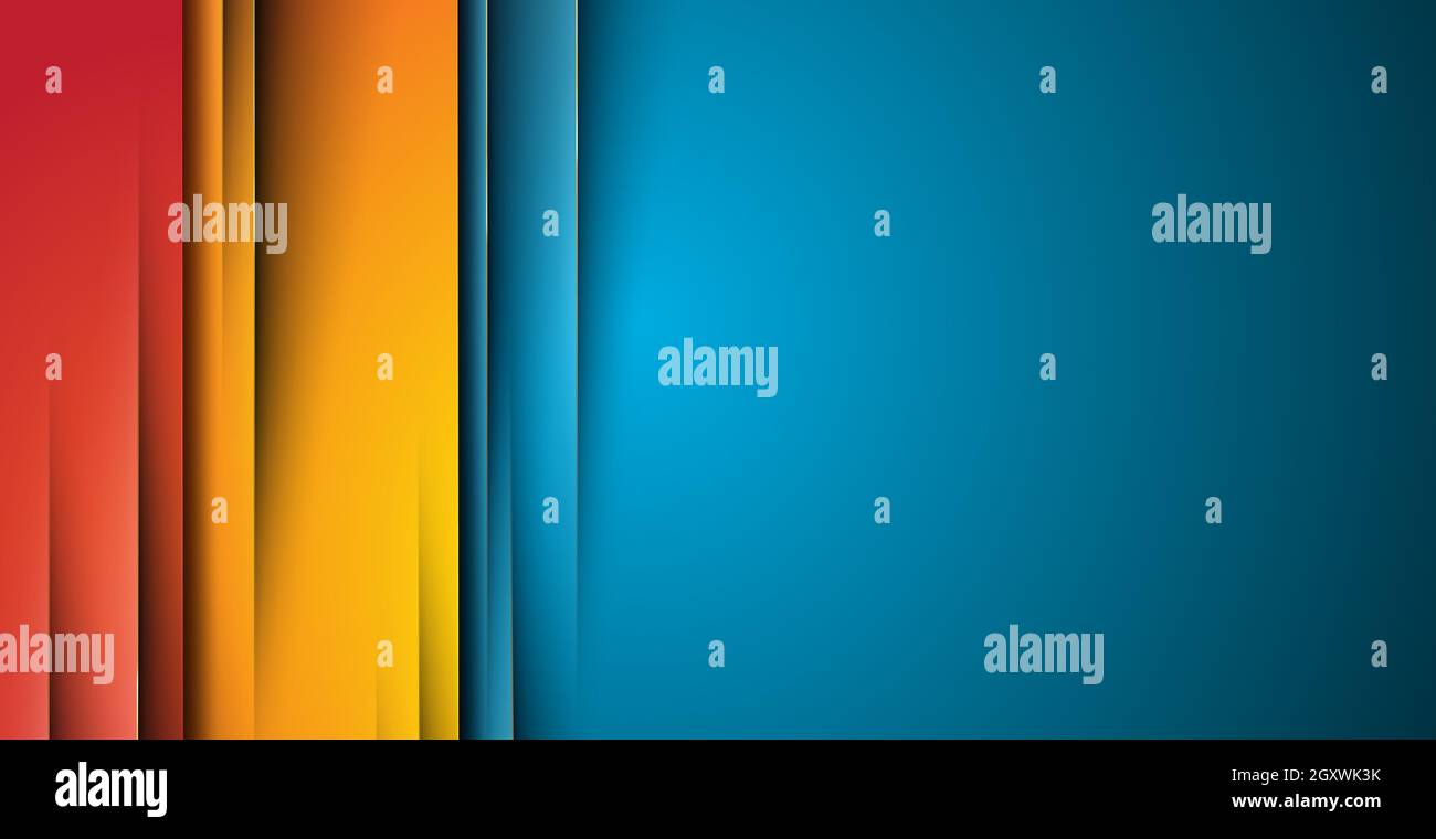 Abstract blue background with yellow accents - Vector illustration ...