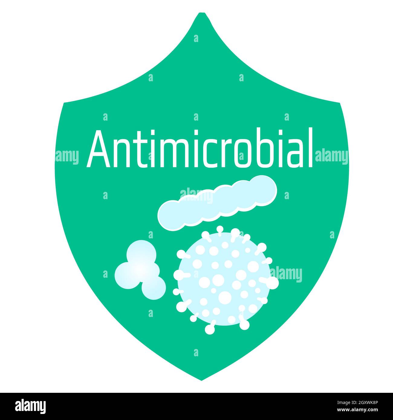 Antimicrobial shield sign Antimicrobial shield vector illustration on a ...