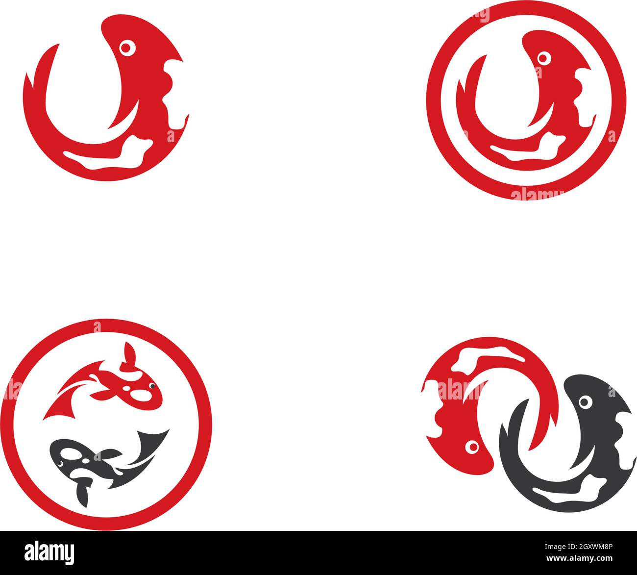 Koi fish logo vector template Stock Vector Image & Art - Alamy