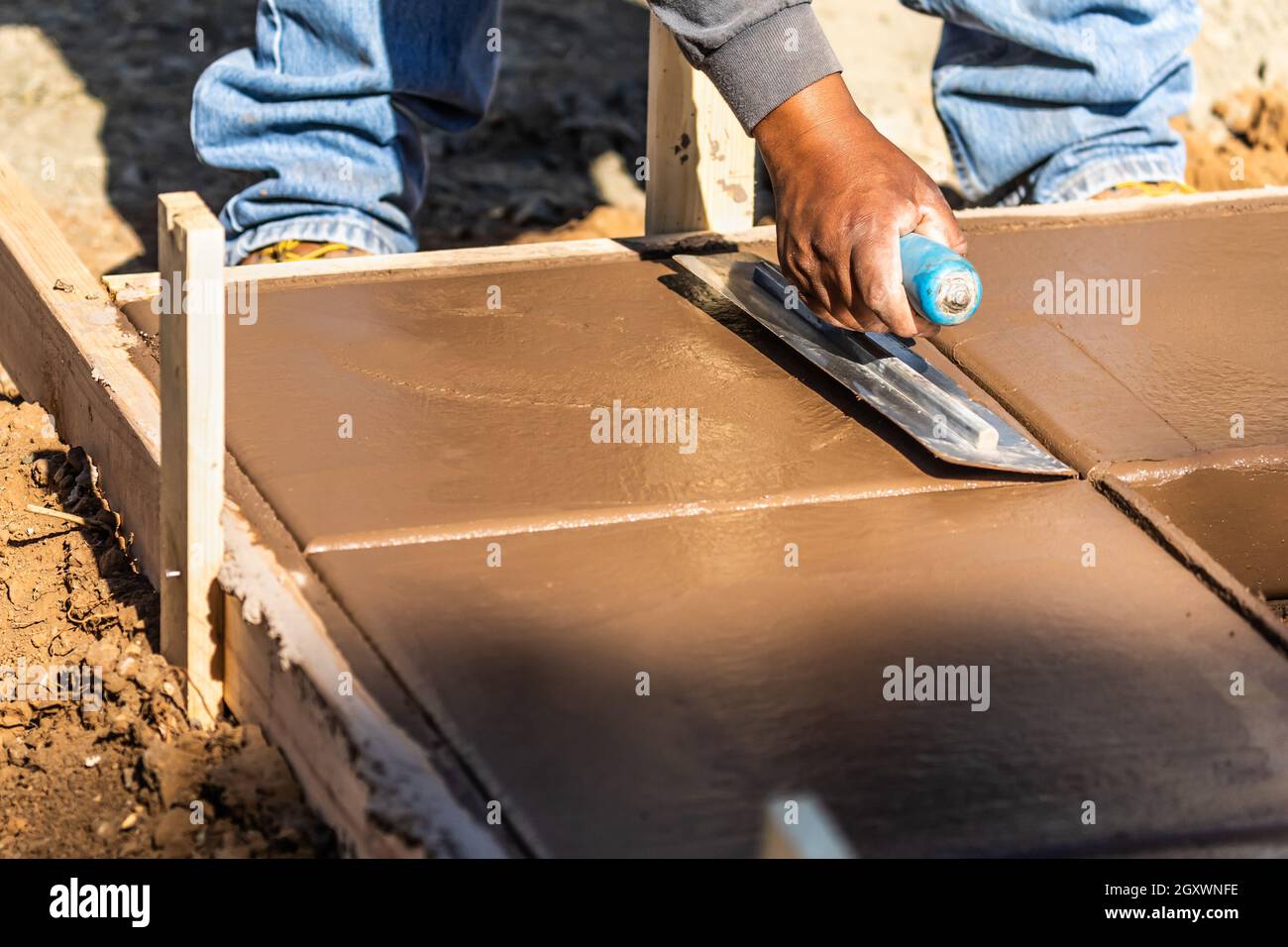 Pool coping installation hi-res stock photography and images - Alamy