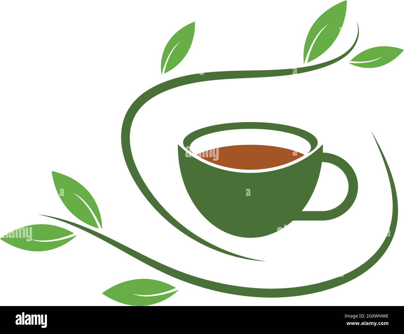 Green Tea logo vector icon template Stock Vector Image & Art - Alamy
