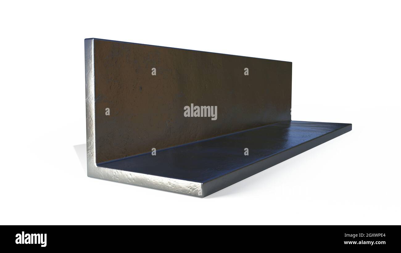 L-bar rolled metal, isolated cg industrial 3D illustration Stock Photo ...