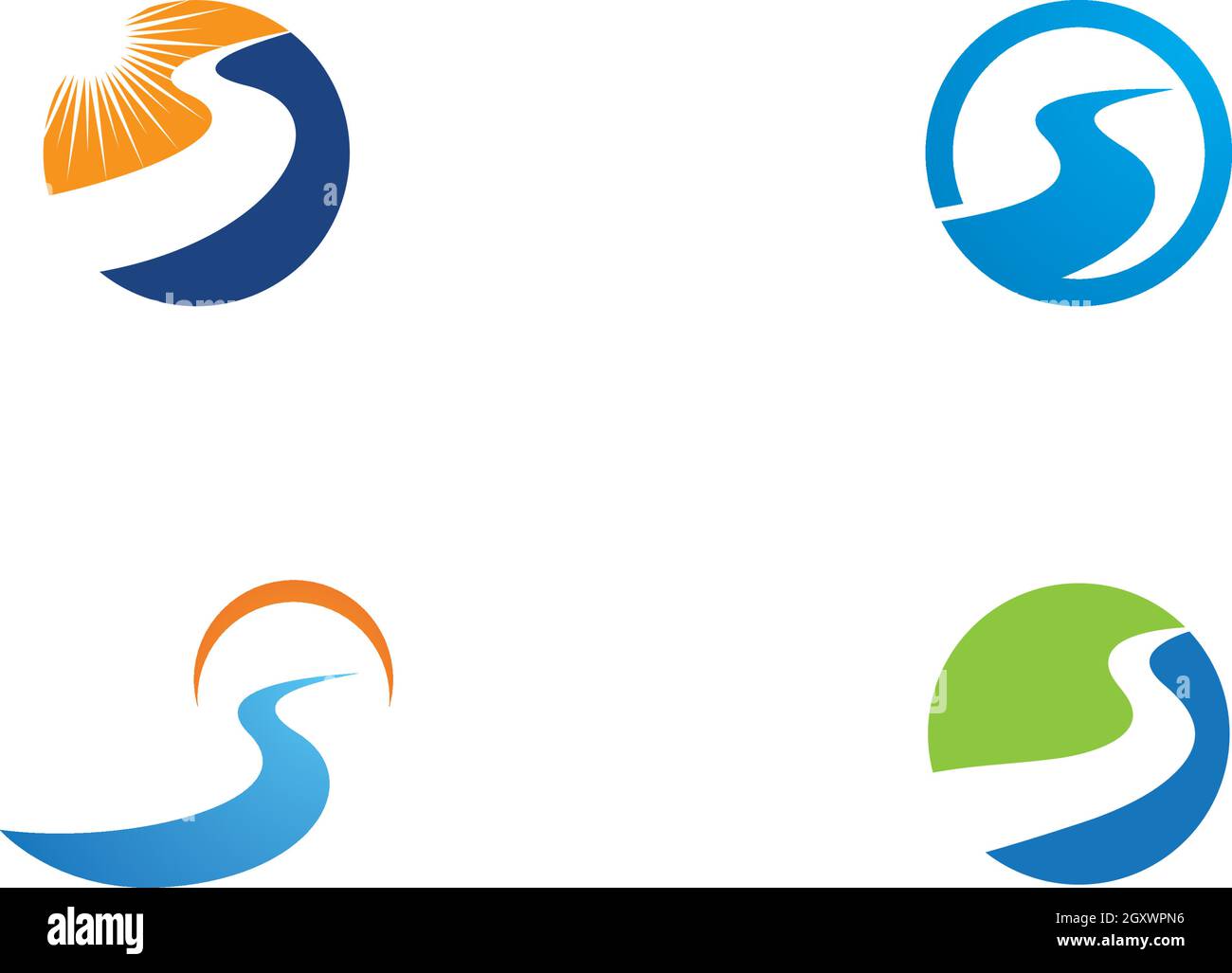 River Logo Template Stock Vector Image & Art - Alamy