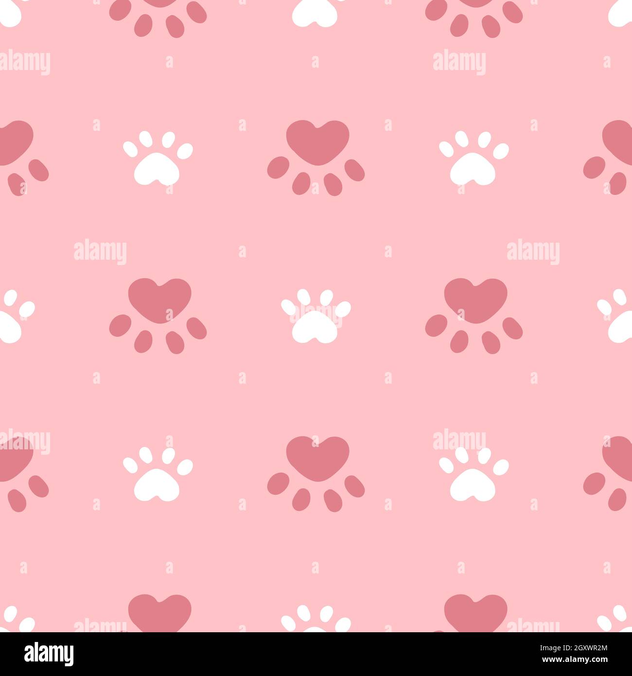 Pink Dog Paws Background