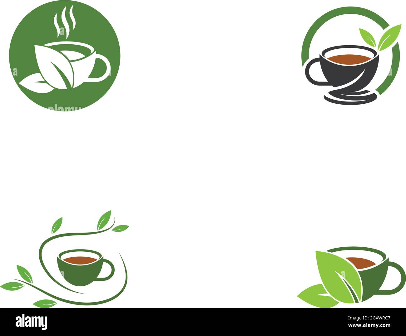 Green Tea logo vector icon template Stock Vector Image & Art - Alamy