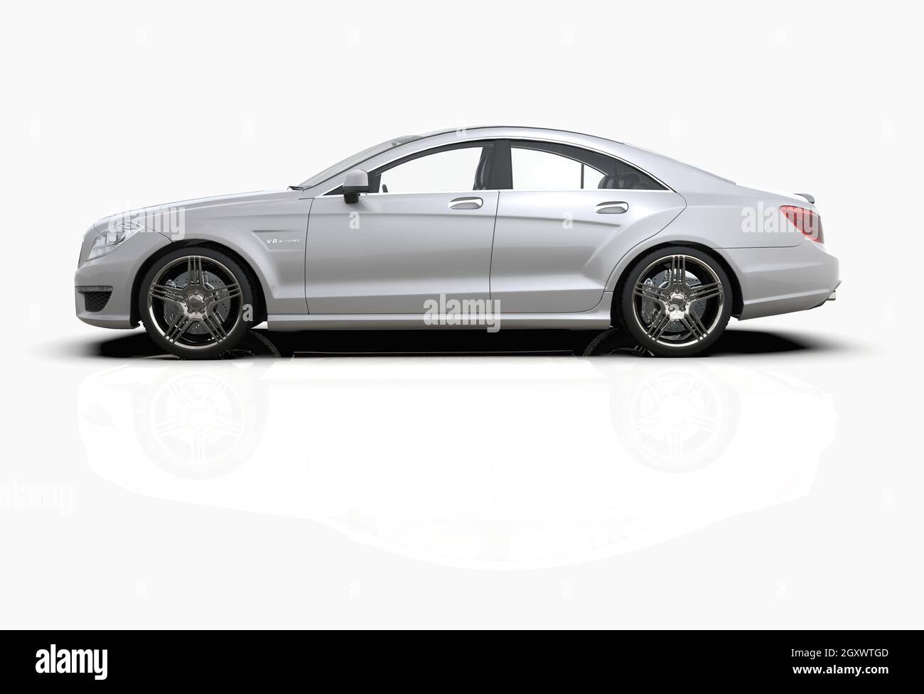 Generic and Brandless Luxury Car Isolated on White 3d Illustration ...