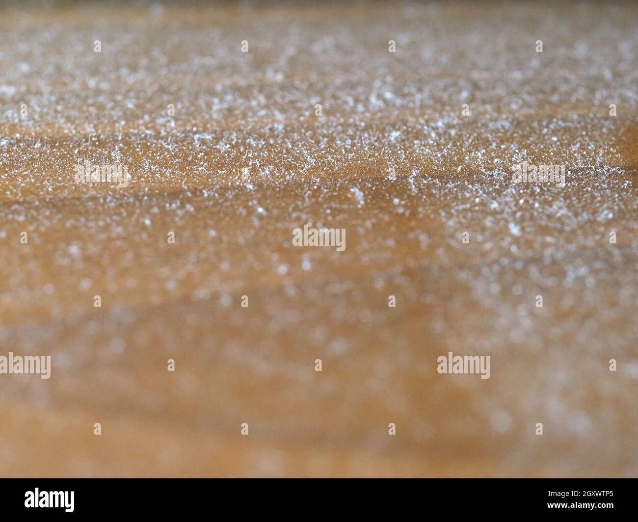 thin layer of dust on wooden furniture Stock Photo - Alamy