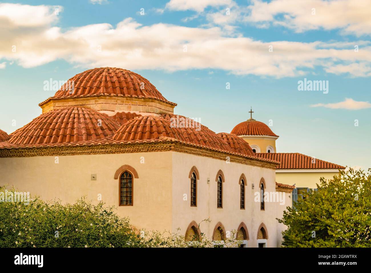Exterior view byzantine style church, athens, greece Stock Photo - Alamy
