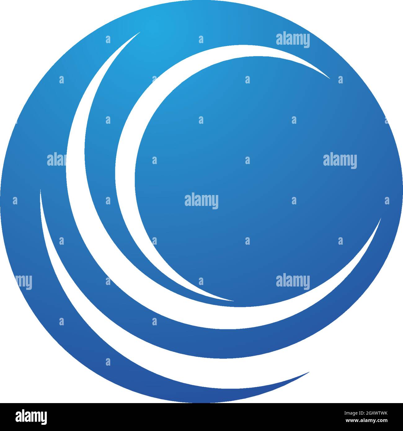 Circle Wave symbol and icon Logo Template vector Stock Vector Image ...