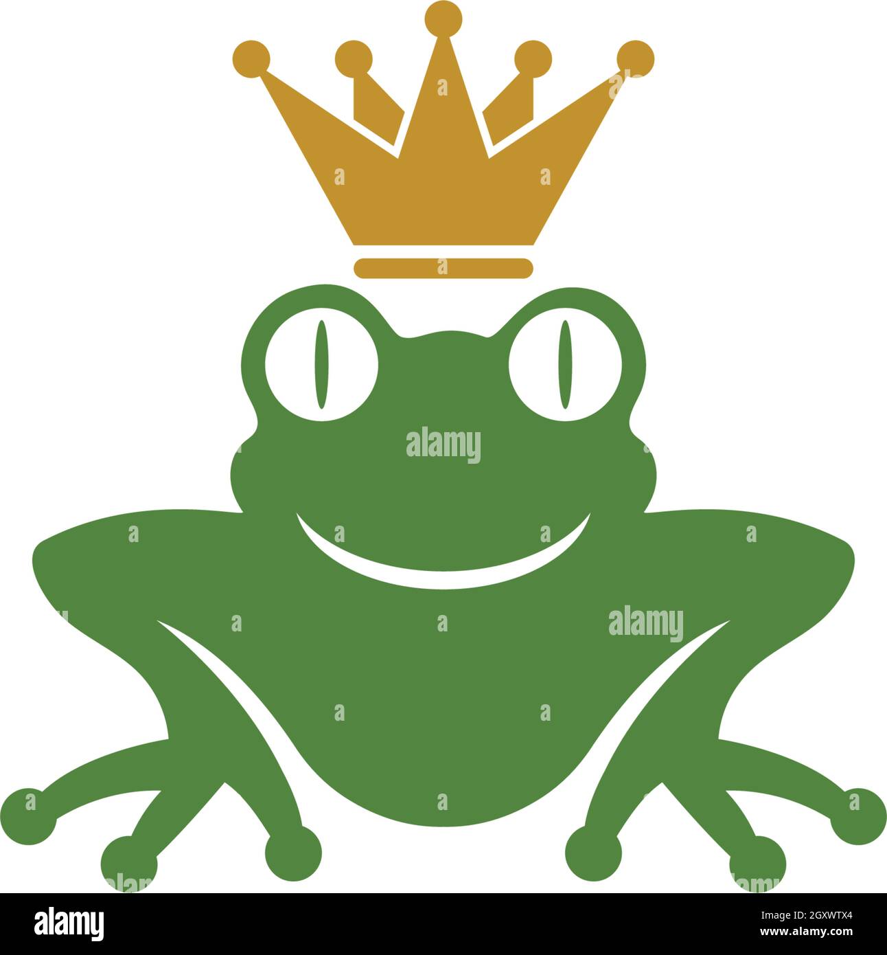King Frog Logo Template vector illustration Stock Vector Image & Art ...