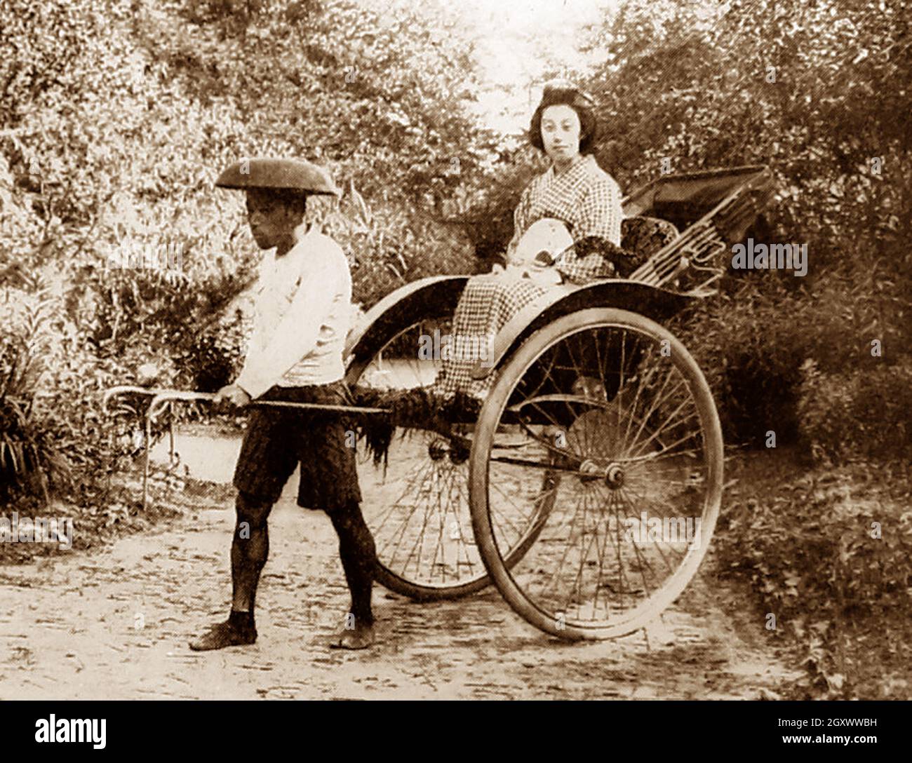 Rickshaw, Japan, early 1900s Stock Photo - Alamy