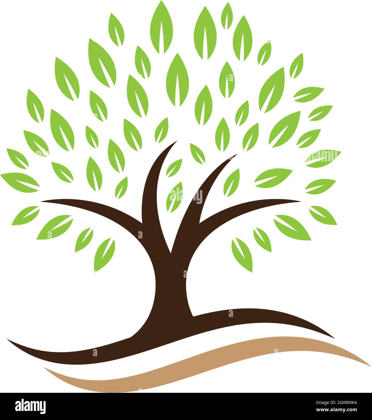 Tree icon logo template vector illustration Stock Vector Image & Art ...