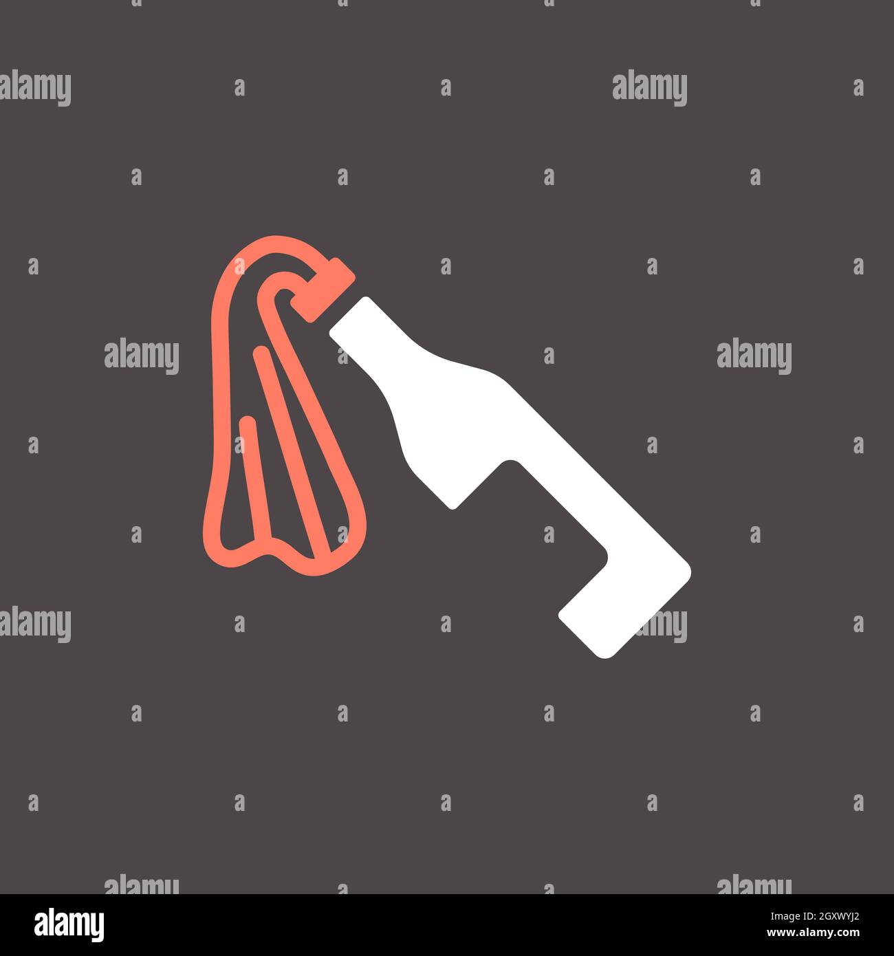 Molotov cocktail flat vector glyph icon. Demonstration, protest, strike ...