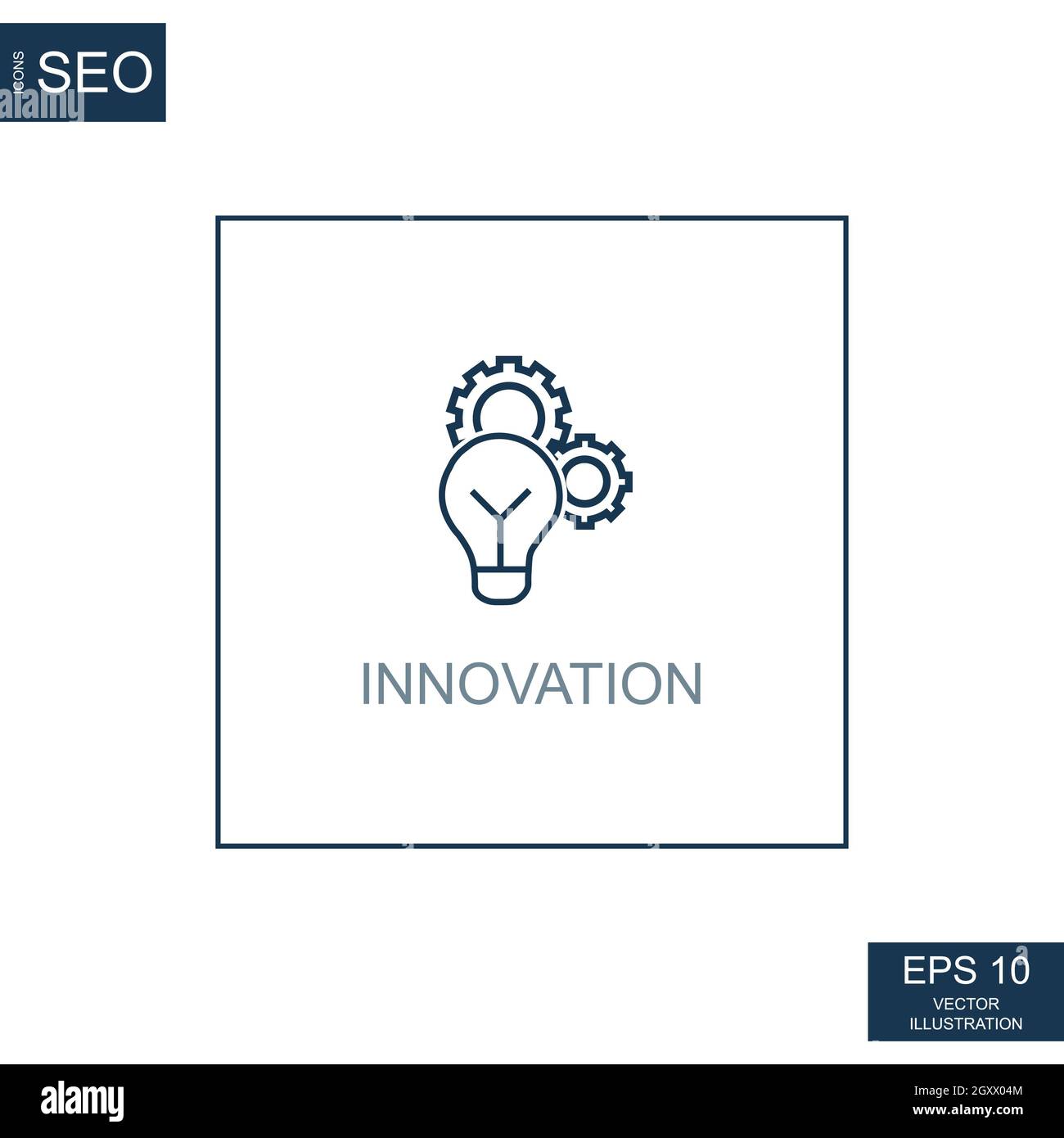 Abstract business icons, CEO large-scale innovation - Vector ...