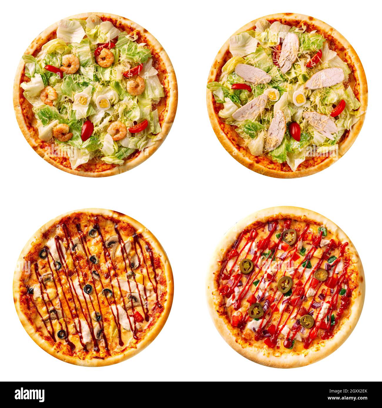 Four pizzas hi-res stock photography and images - Alamy