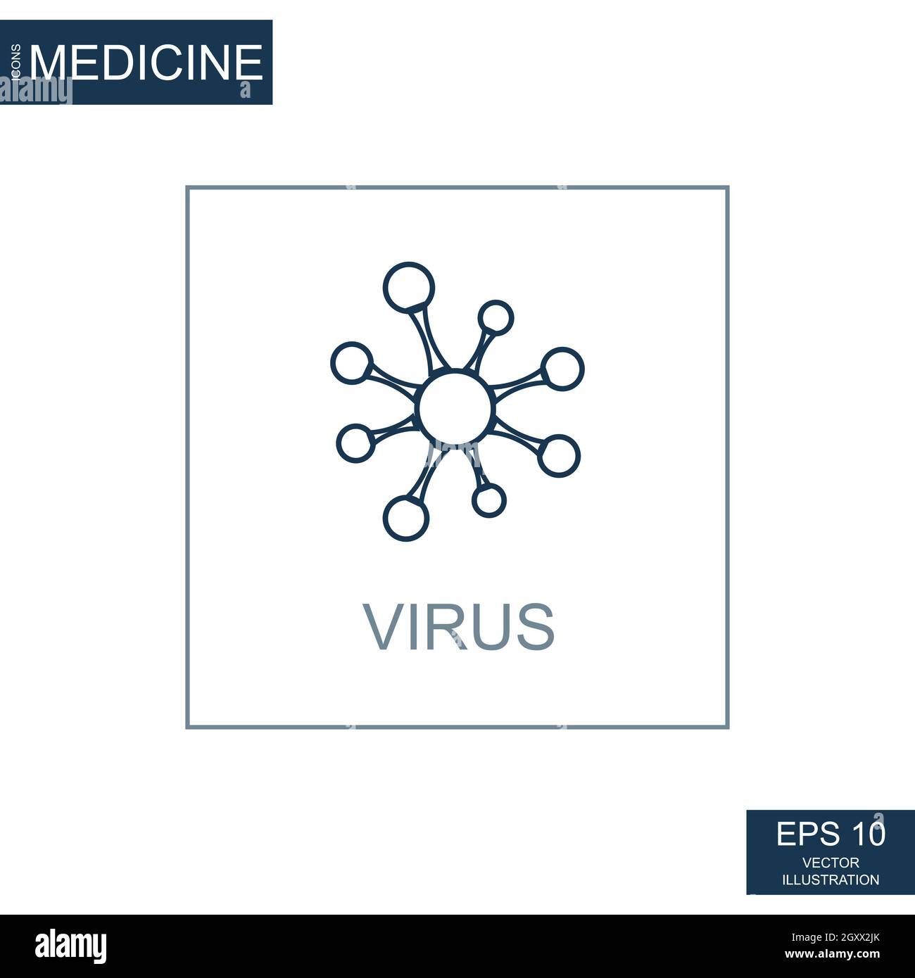 Abstract web icon, science medicine virus - Vector illustration Stock ...