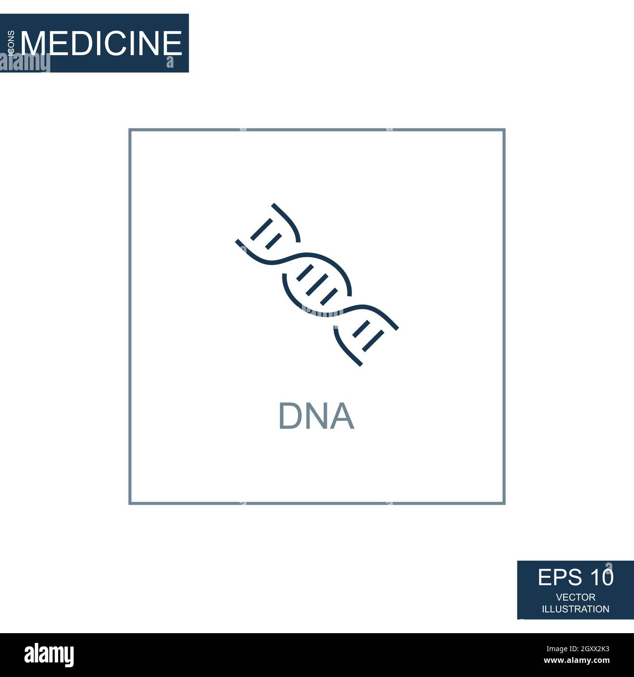 Abstract web icon, science medicine DNA - Vector illustration Stock ...
