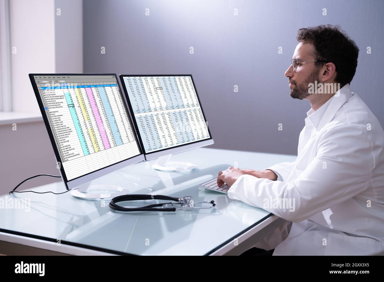 Medical Coding Bill And Billing Codes Spreadsheets Stock Photo - Alamy