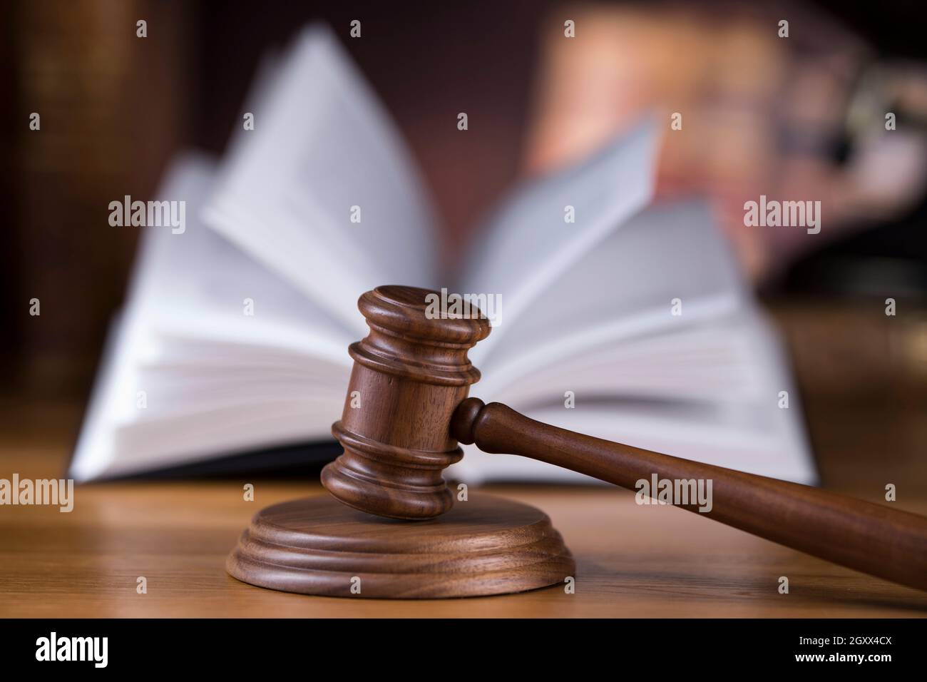 Mallet, legal code and statue of justice, Law concept Stock Photo - Alamy
