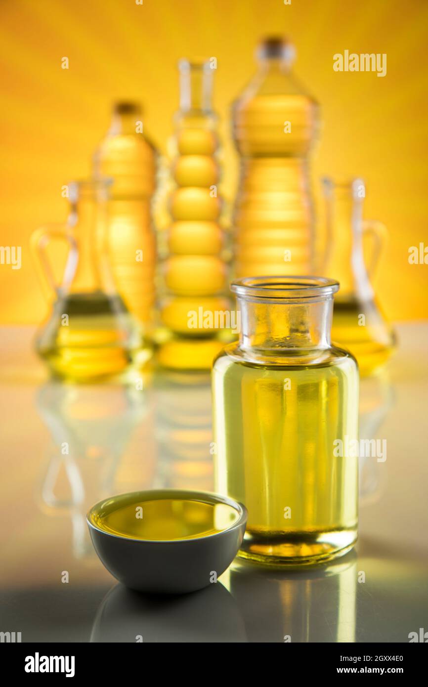 Extra virgin olive, oil products Stock Photo - Alamy