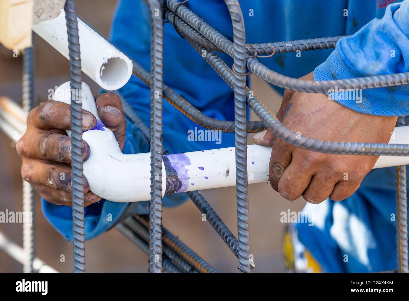 Installing pvc hi-res stock photography and images - Alamy