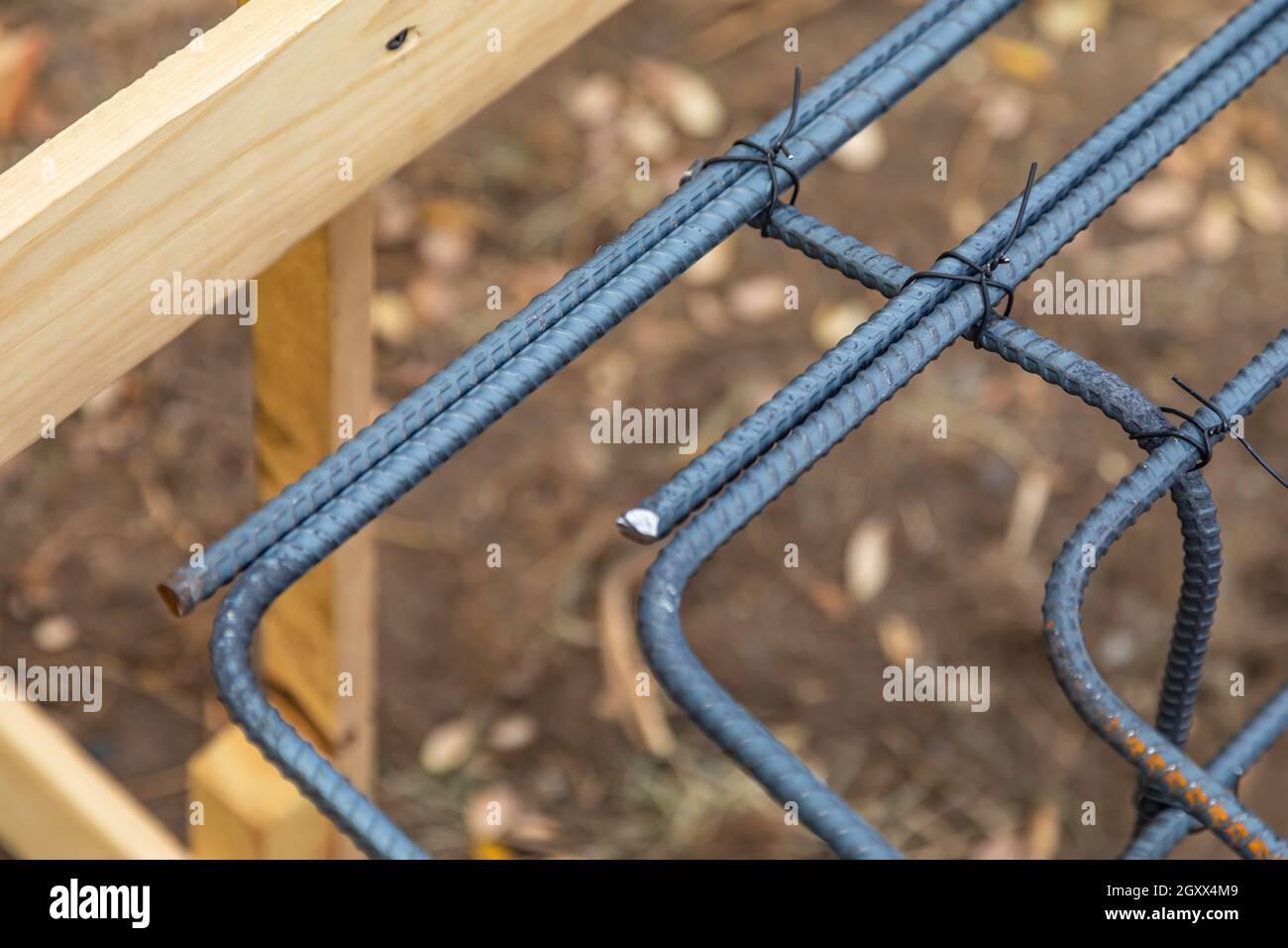 New Steel Rebar Framing Abstract At Construction Site Stock Photo - Alamy