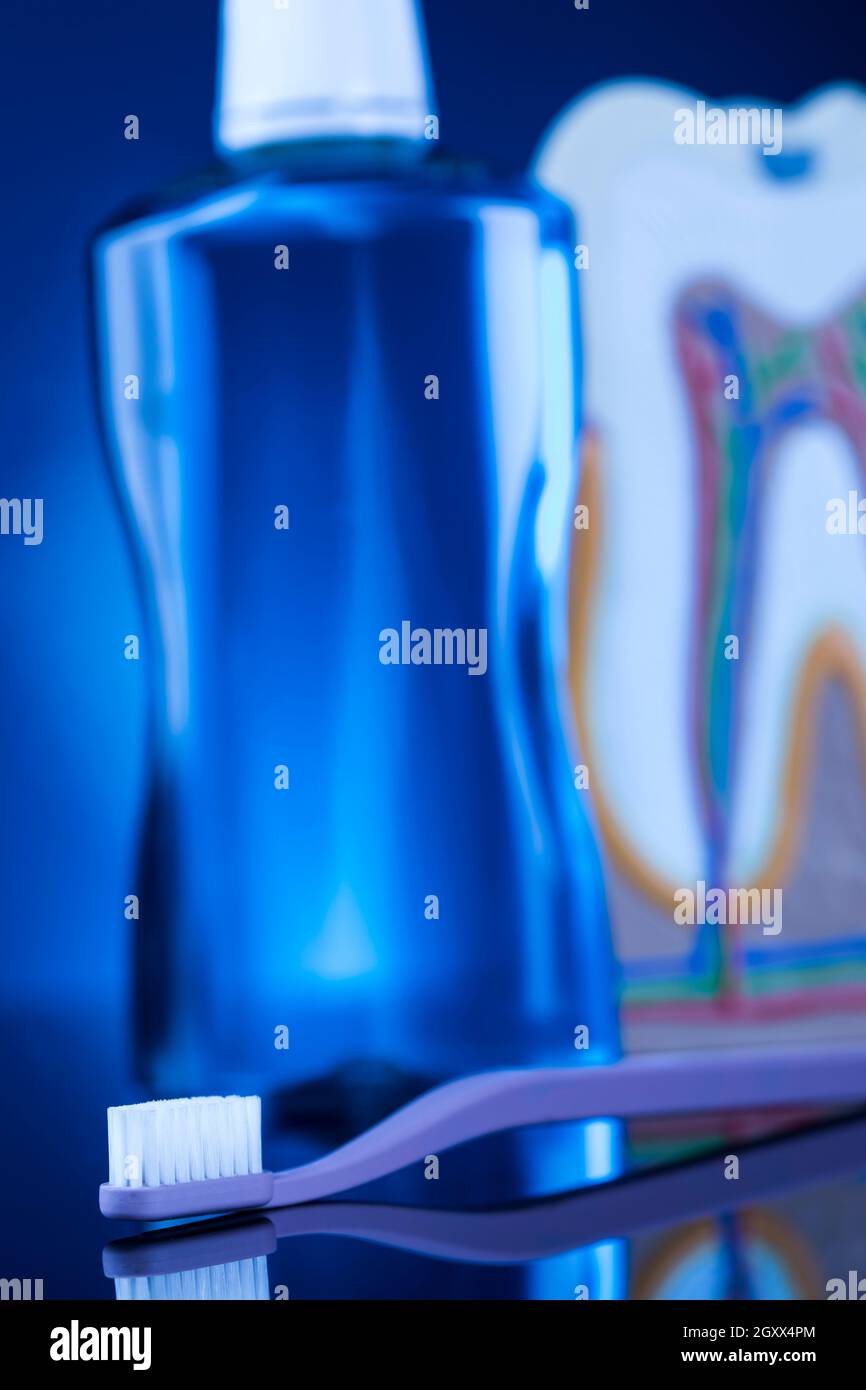 Brushing teeth, Dental hygiene background Stock Photo - Alamy