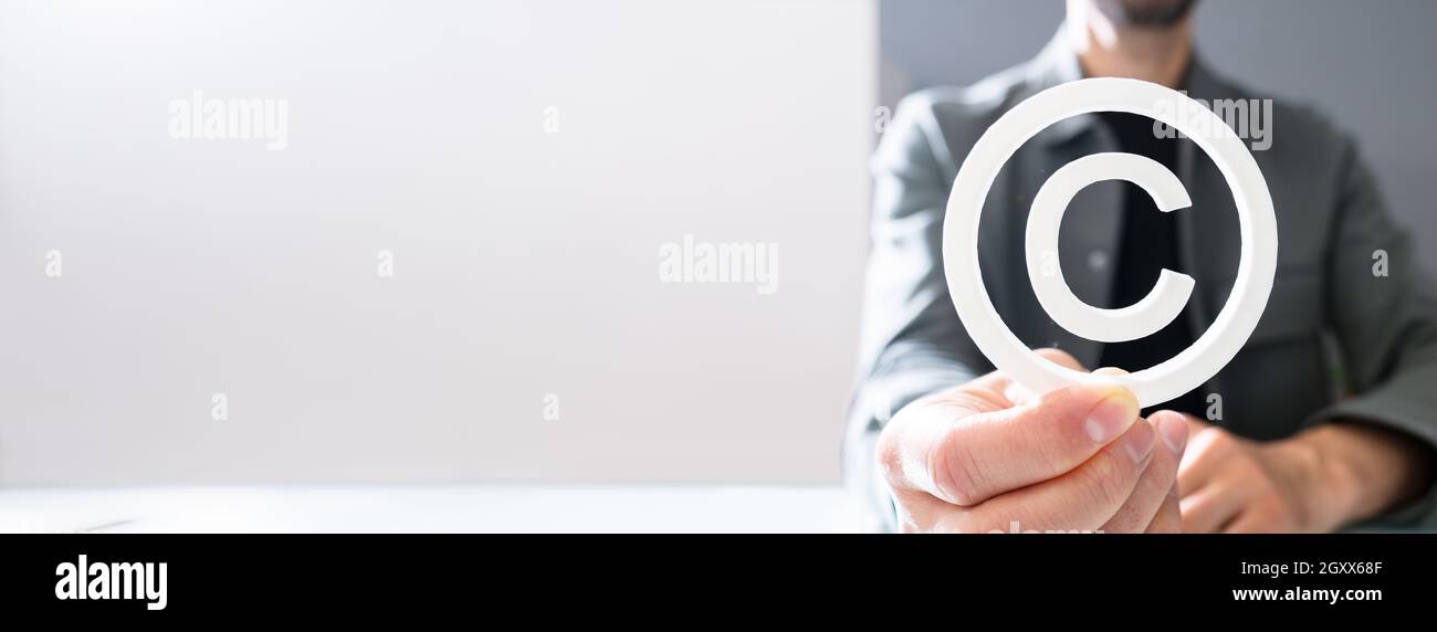 Copyright Symbol And Trademark Register Logo. Business Law Stock Photo ...
