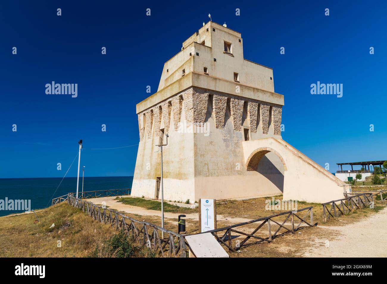 Torre Mileto castle near San Nicandro Garganico, Apulia, Italy Stock ...