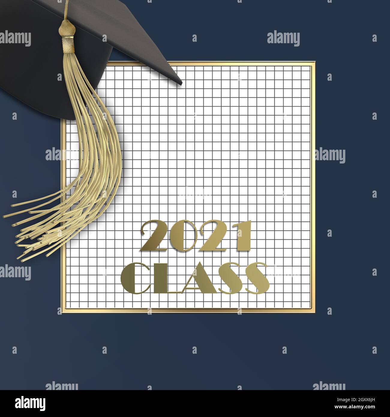 Class of 2021. Congratulations graduates design template with academic ...