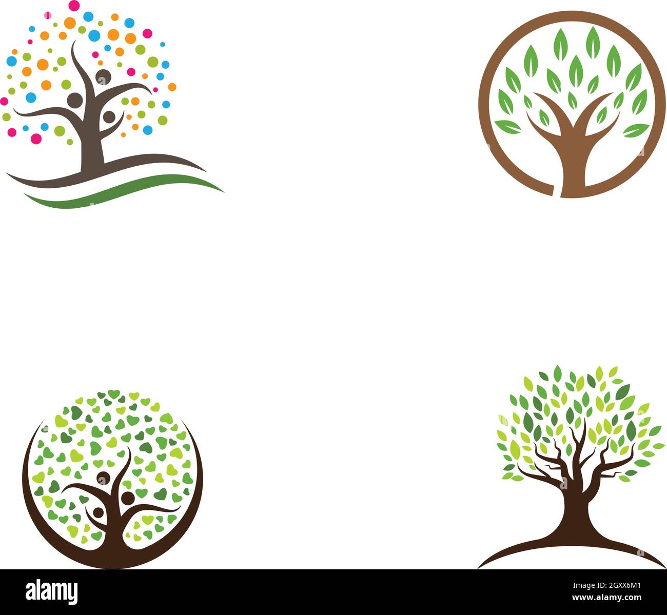 family tree logo template vector illustration Stock Vector Image & Art ...