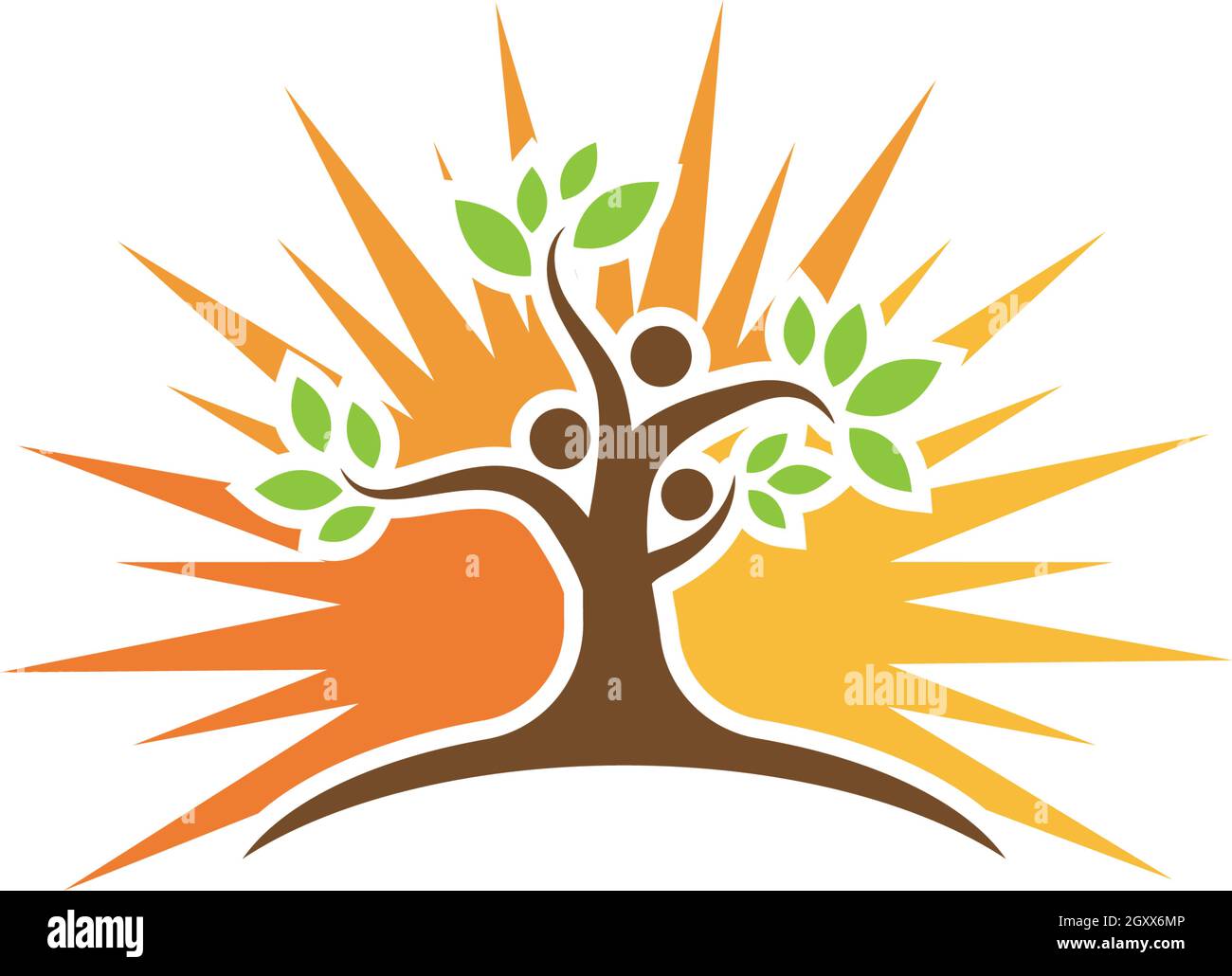 family tree logo template vector illustration Stock Vector Image & Art ...