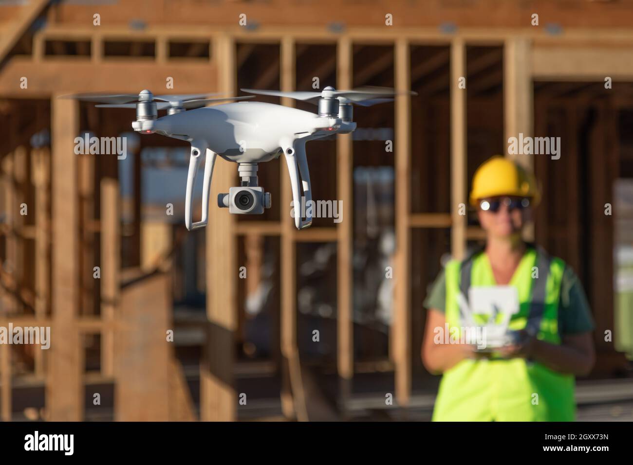 Drone pilot construction site hi-res stock photography and images - Alamy