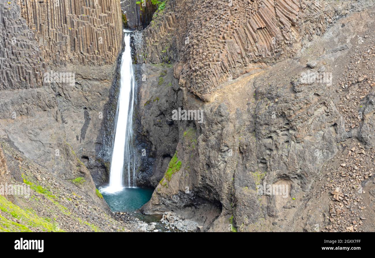 Litlanesfoss is a very beautiful small waterfall on the Iceland - It is ...