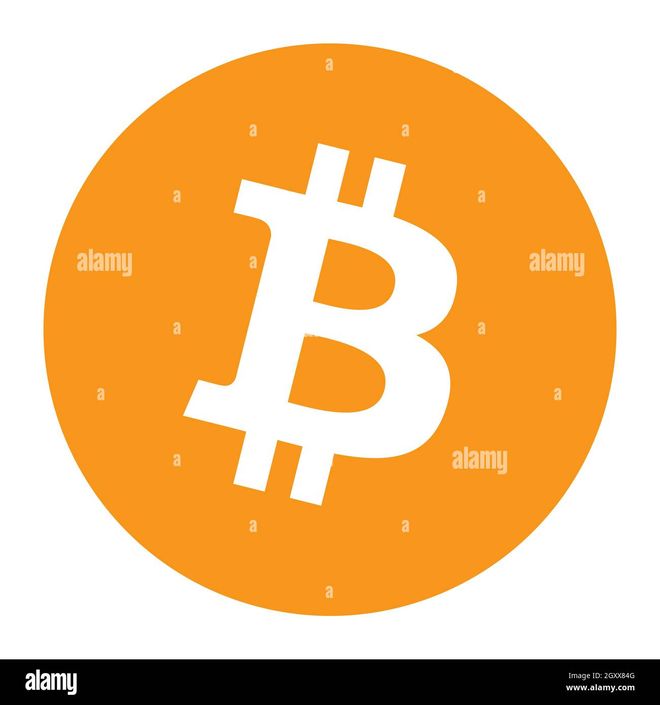Bitcoin BTC token symbol cryptocurrency logo, coin icon isolated on ...