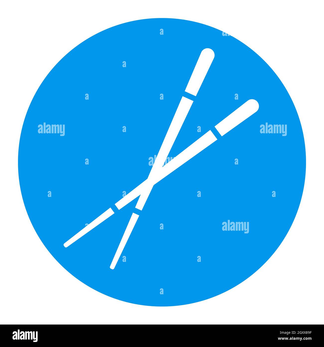 Chinese chopsticks, chop sticks vector white glyph icon. Kitchen ...