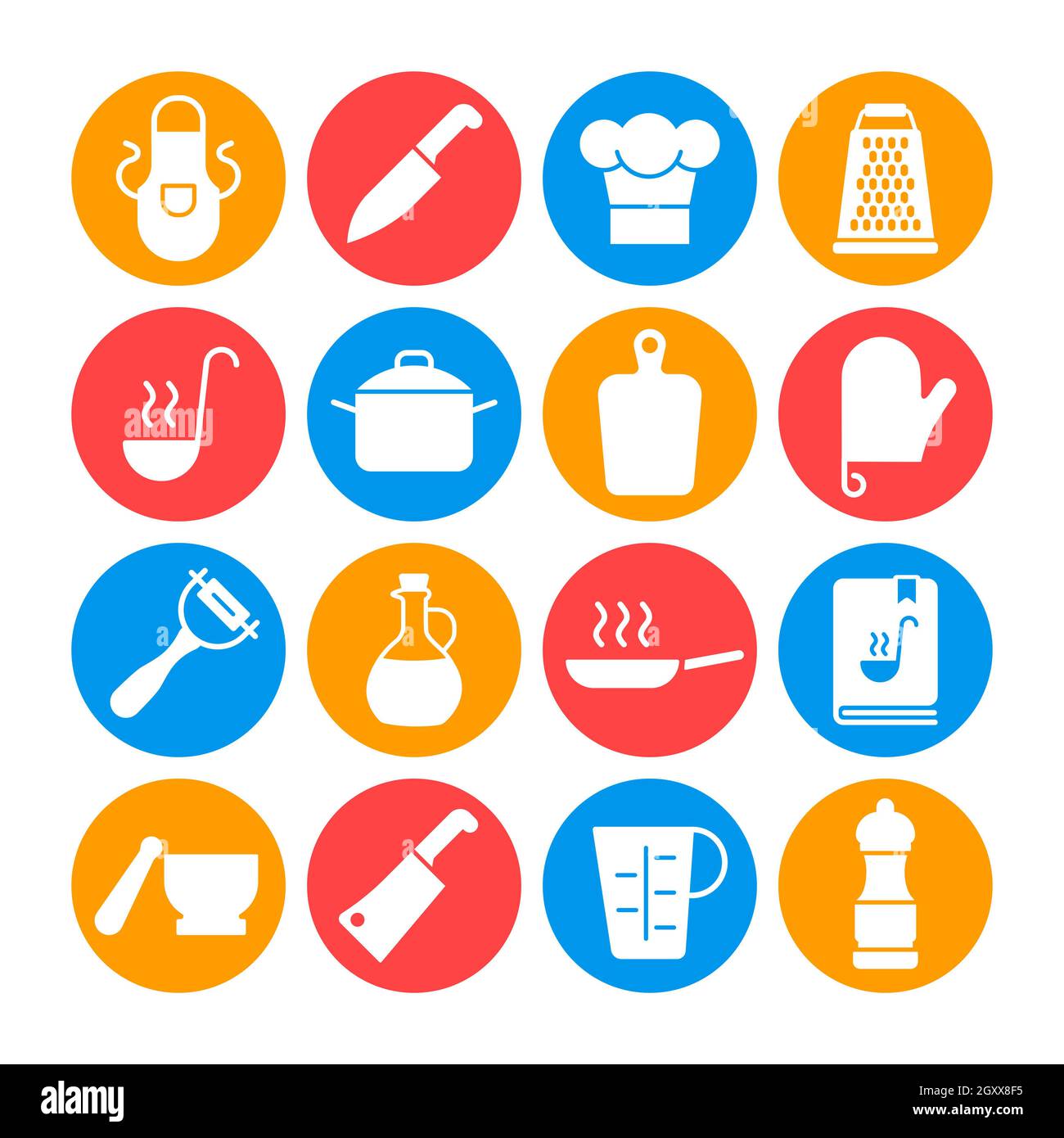 Cooking foods and kitchen vector icon white glyph set. Graph symbol for ...