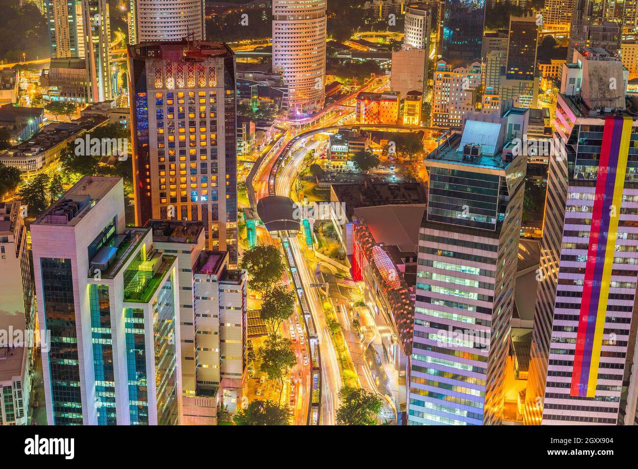 Downtown Kuala Lumpur skyline at twilight in Malaysia Stock Photo - Alamy