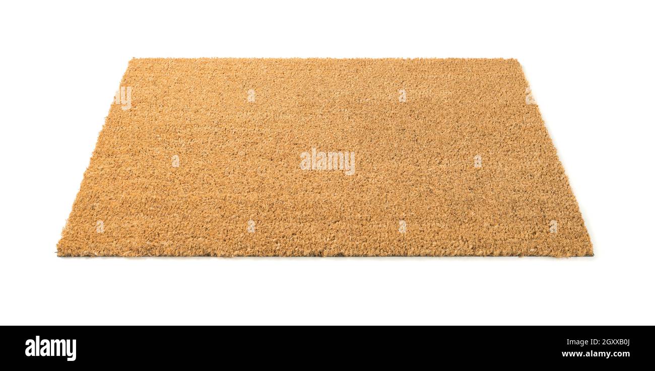 Blank Welcome Mat Isolated on White Background Stock Photo - Alamy