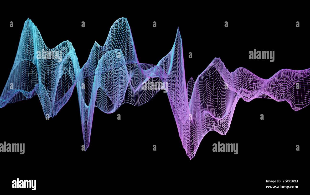 Purple 3d wave hi-res stock photography and images - Alamy