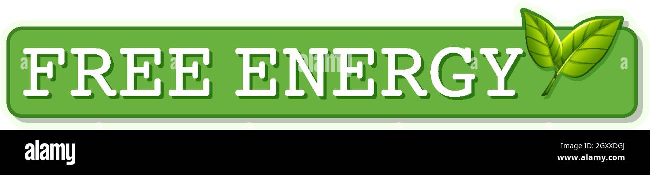 A green free energy sign banner illustration Stock Vector Image & Art ...