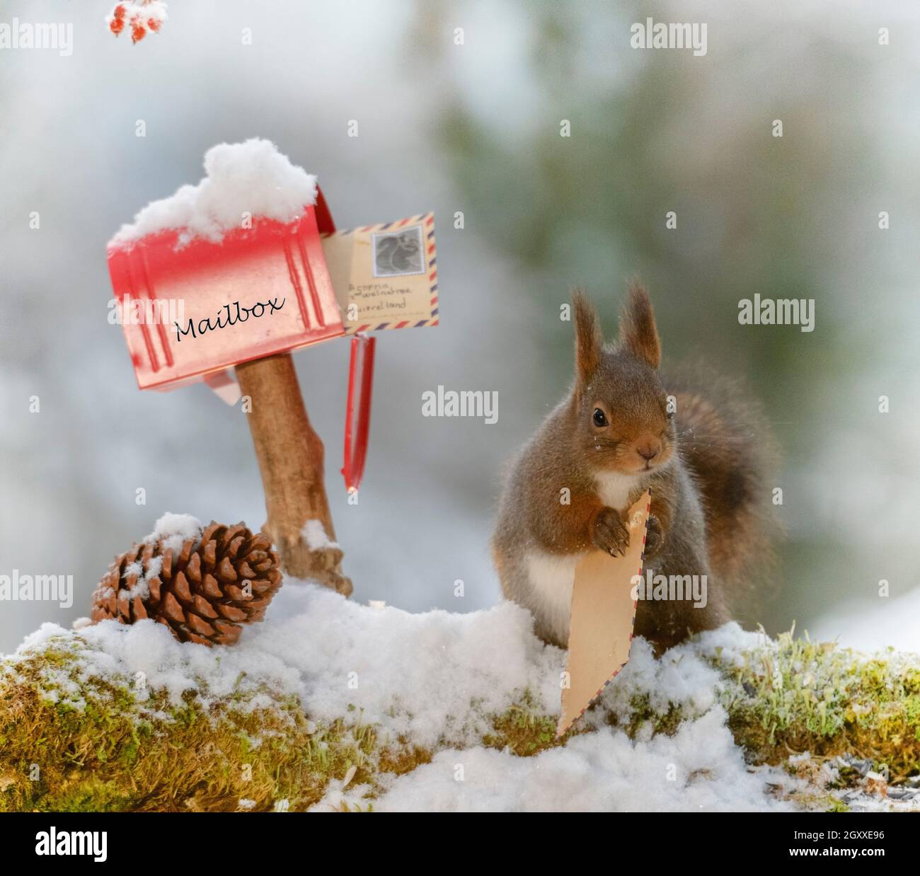 Postman holding a letter hi-res stock photography and images - Alamy