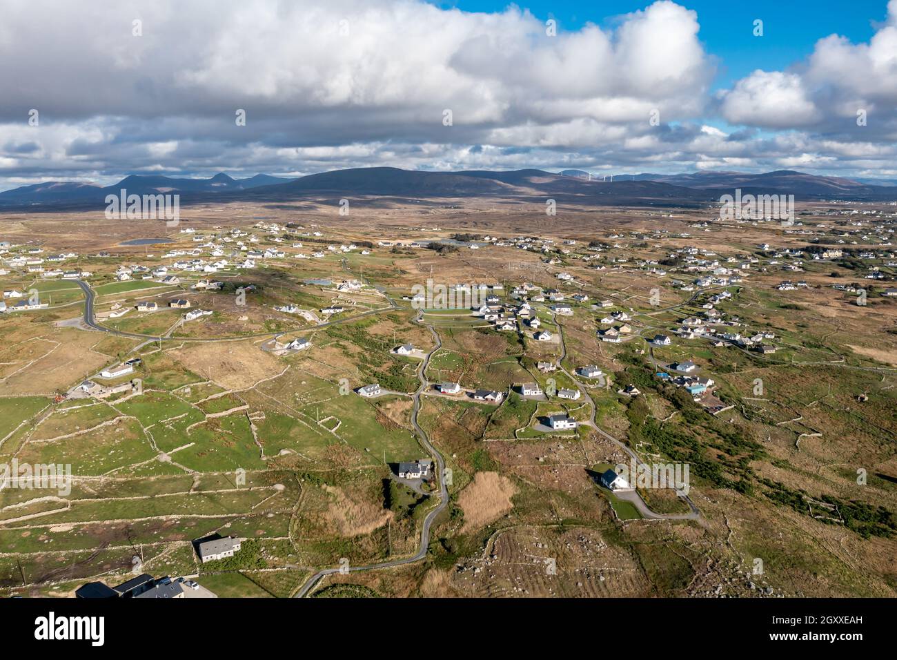 Aerial view of Gweedore - County Donegal, Ireland Stock Photo - Alamy