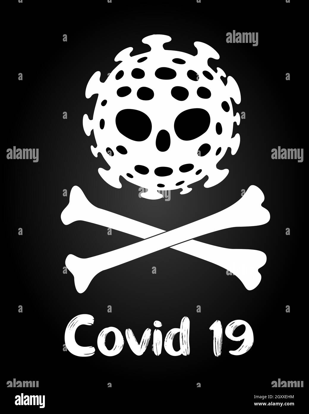 Coronavirus virus infection pirate sign. COVID-19 - virus - human white ...