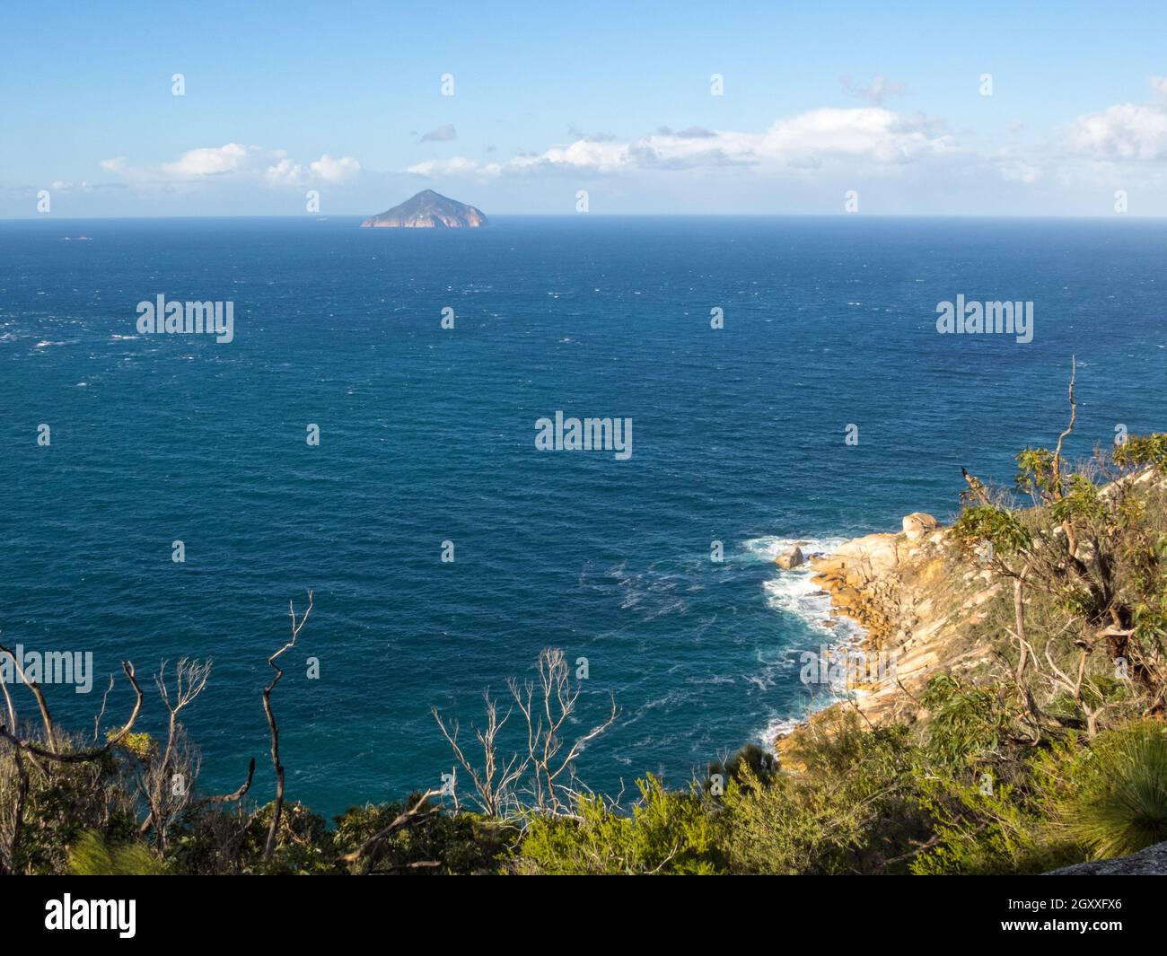Rodondo Island photographed from the SE Walking Track towards the ...
