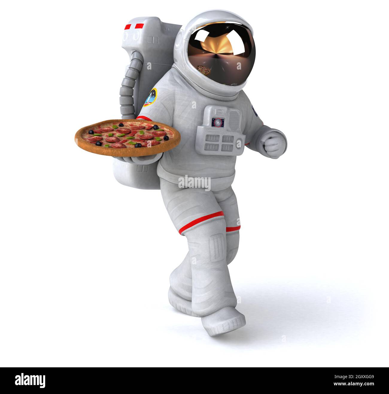 Fun astronaut - 3D Illustration Stock Photo - Alamy
